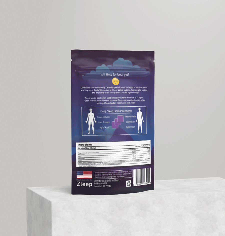 Zleep Sleep Patches with Melatonin | Increase Restful Sleep, Reduce Sl ...